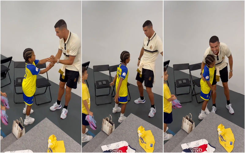 Ronaldo ensina filho de Kim Kardashian o famoso ‘Siiiii’ | Raposa Pop