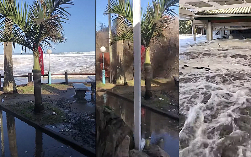 Imagens impressionates: Super onda inesperada atinge restaurante à ...
